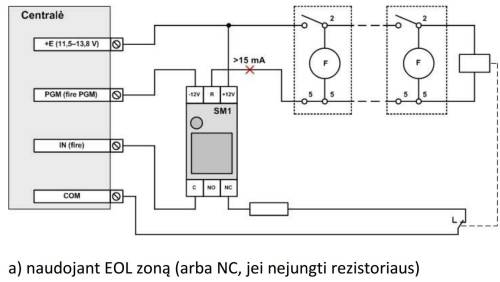 Spectra Baltic | SM1 Relay module for 2 wire fire alarm detector connection